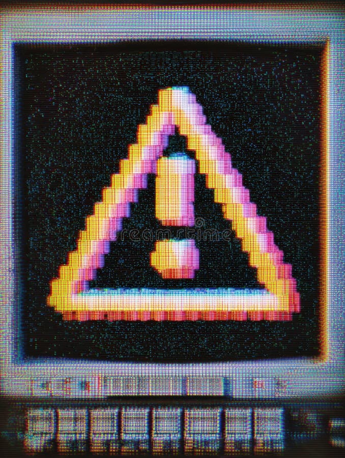 Digital Pixelated Warning Icon Stock Photos - Free & Royalty-Free Stock ...