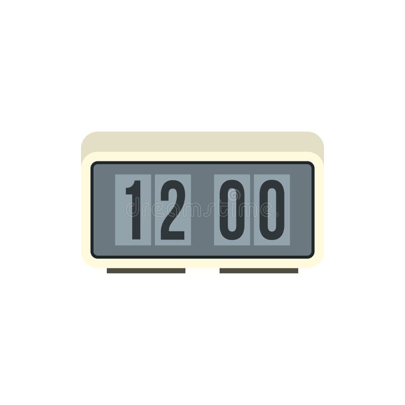 Retro Digital Table Clock Icon, Cartoon Style Stock Illustration ...