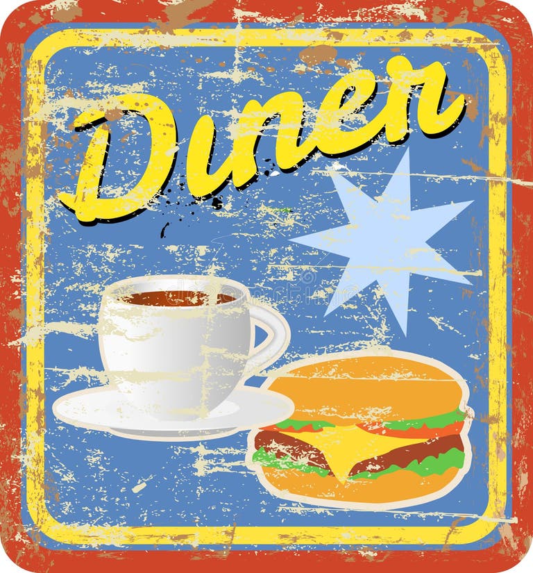 Retro Diner Sign Stock Illustrations – 5,061 Retro Diner Sign Stock ...