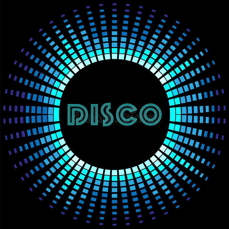 Retro Disco Background with Soundwave Frame Stock Vector - Illustration ...