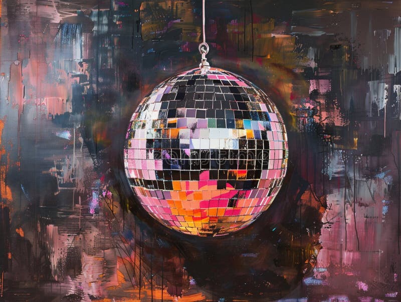 Retro Disco Ball Illustration Stock Illustration - Illustration of ...