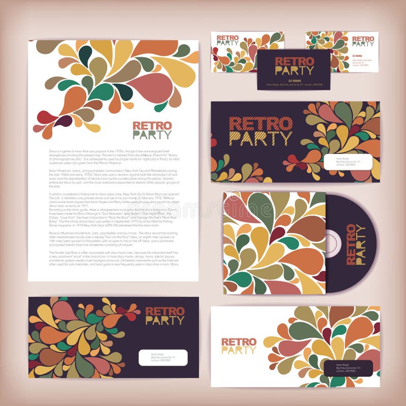 Retro disco concept design stock vector. Illustration of identity ...