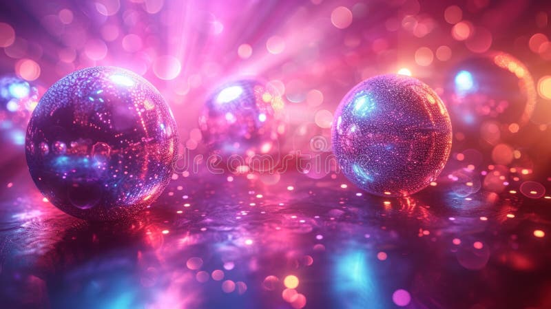Retro Disco Fever: Glittering Disco Balls and Colorful Strobe Lights ...