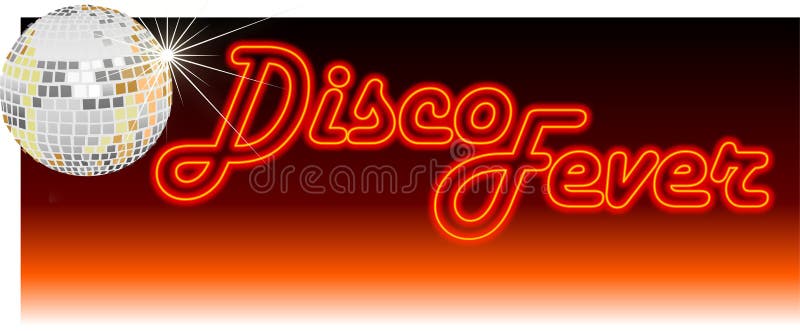 Retro Disco Fever Orange stock illustration. Illustration of dancing ...