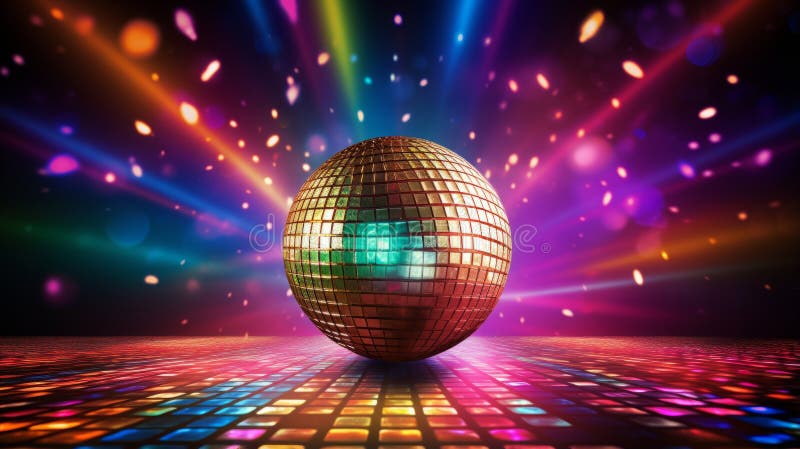 Retro Disco Party with a Retro Atmosphere Stock Illustration ...