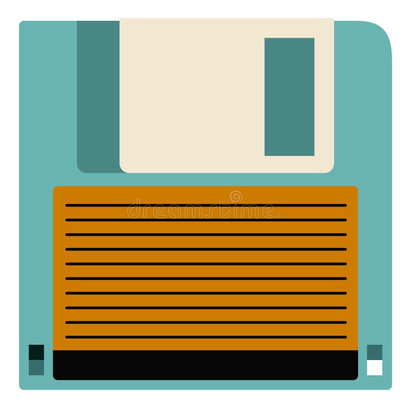 Retro Diskette Technology Design Stock Vector - Illustration of ...