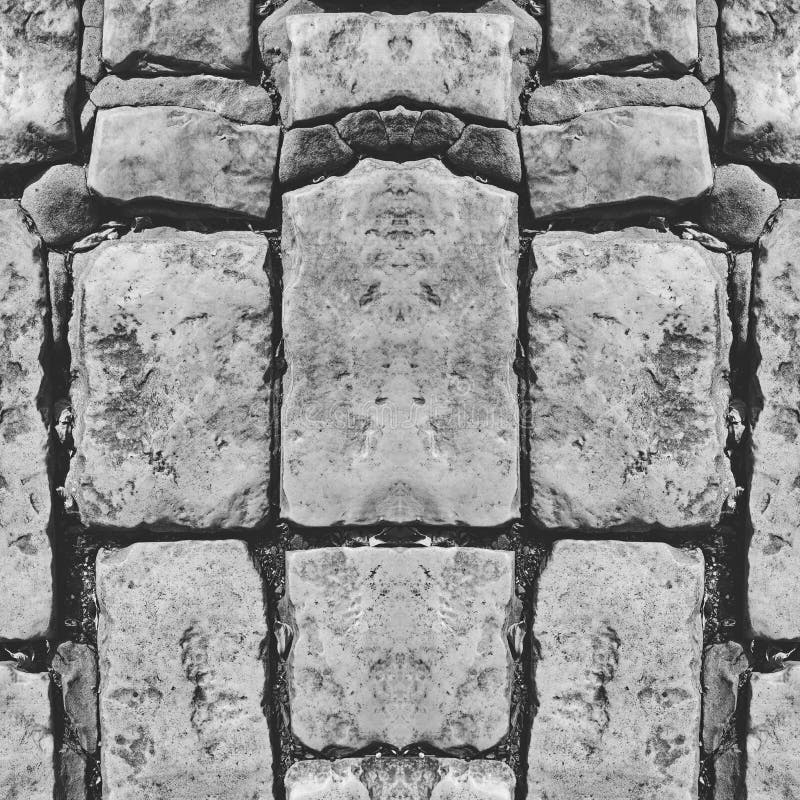 Retro Distressed Brick Wall with Damaged Surface. Symmetrical Banner ...