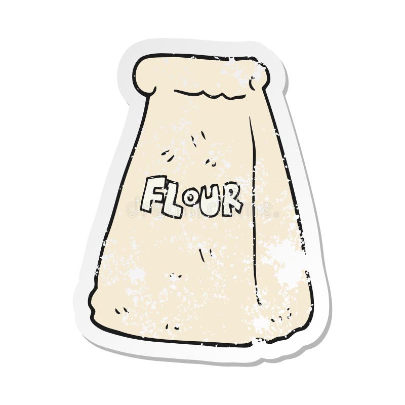 Cartoon bag of flour stock vector. Illustration of doodle - 37014820