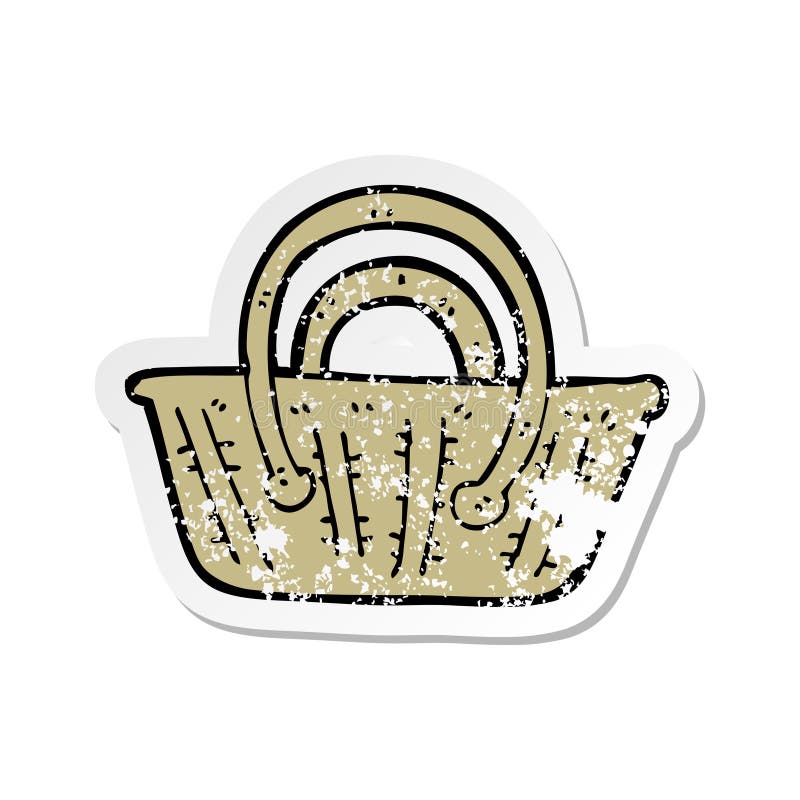 Cartoon basket stock vector. Illustration of drawing - 37013065