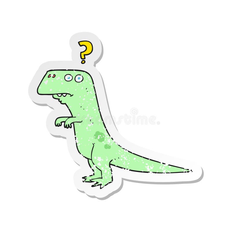 Confused Dinosaur stock vector. Illustration of question - 13672635