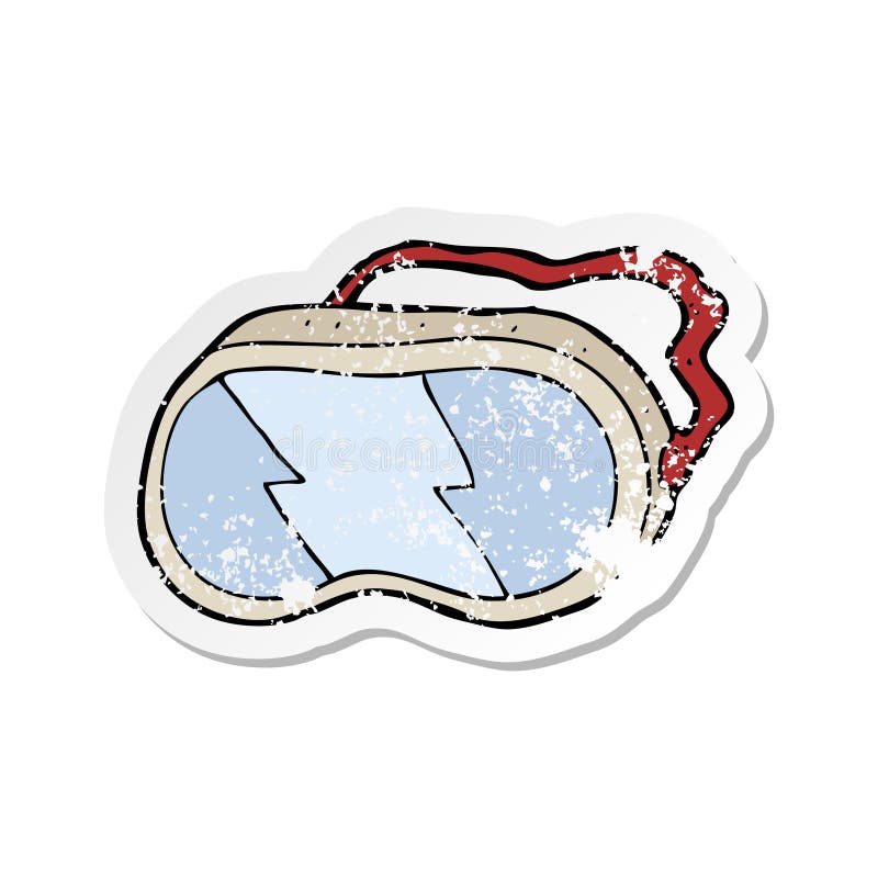 Sticker Ski Goggles Protective Cartoon Character Cute Drawing ...