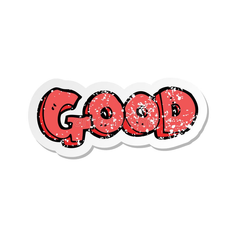Sticker Good Sign Symbol Word Text Cartoon Character Cheerful Clip ...