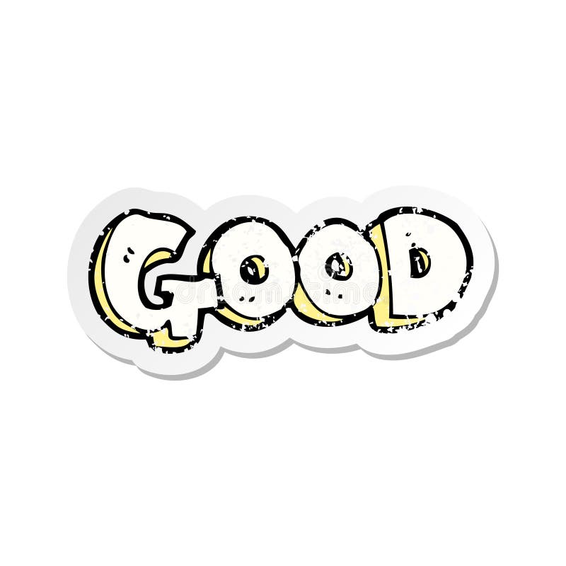 Sticker Good Sign Symbol Word Text Cartoon Character Cheerful Clip ...