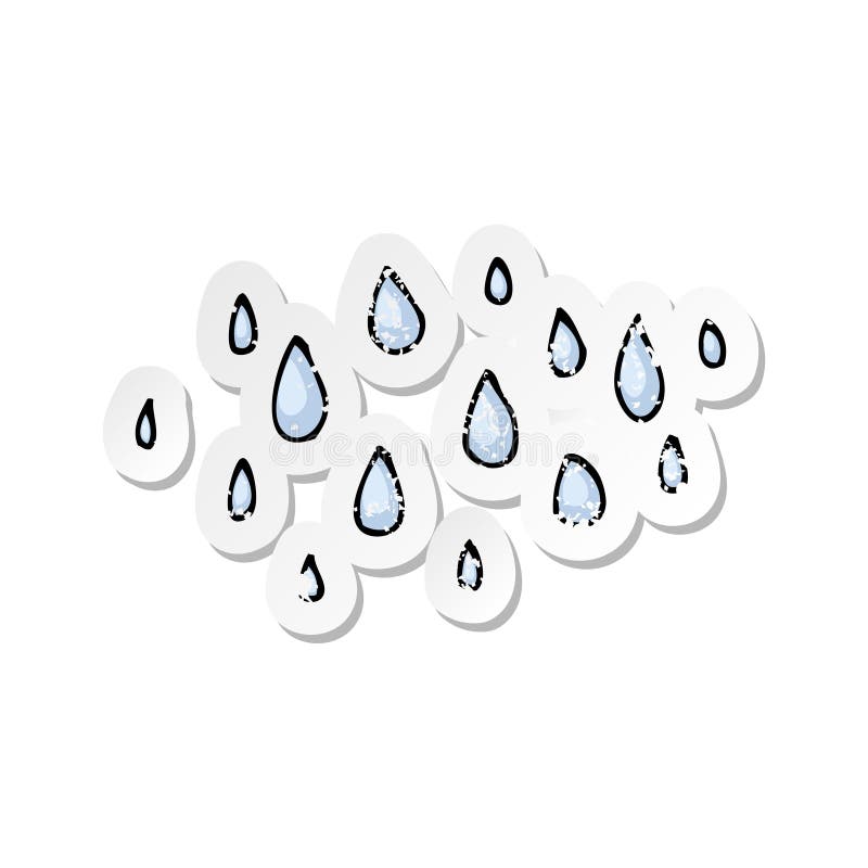 Cartoon raindrops stock vector. Illustration of cheerful - 37012574