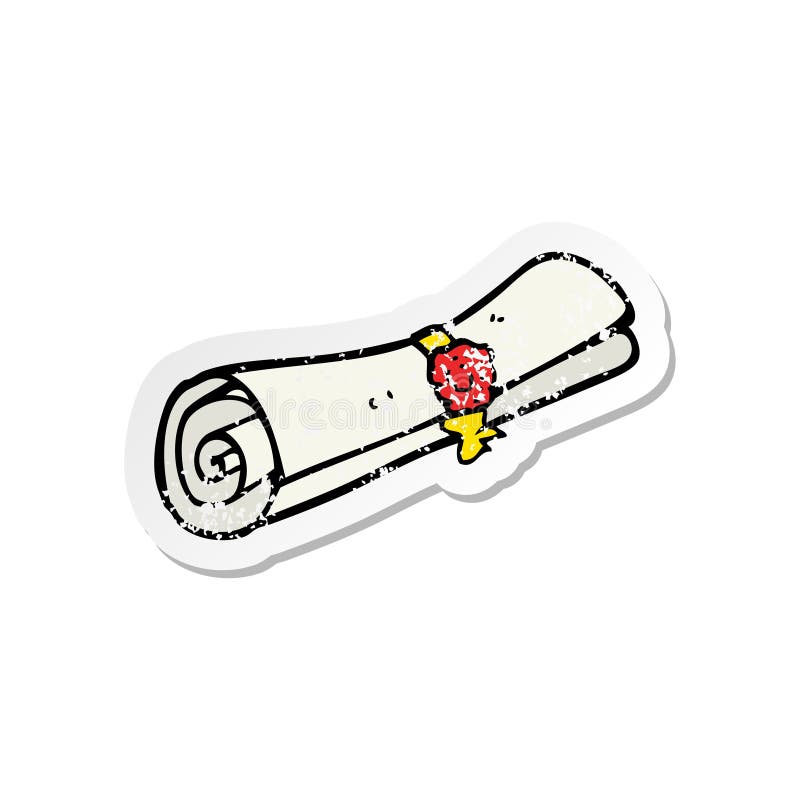 Drawn Quirky Retro Paper Scroll Ancient Old Contract Deal Rolled ...