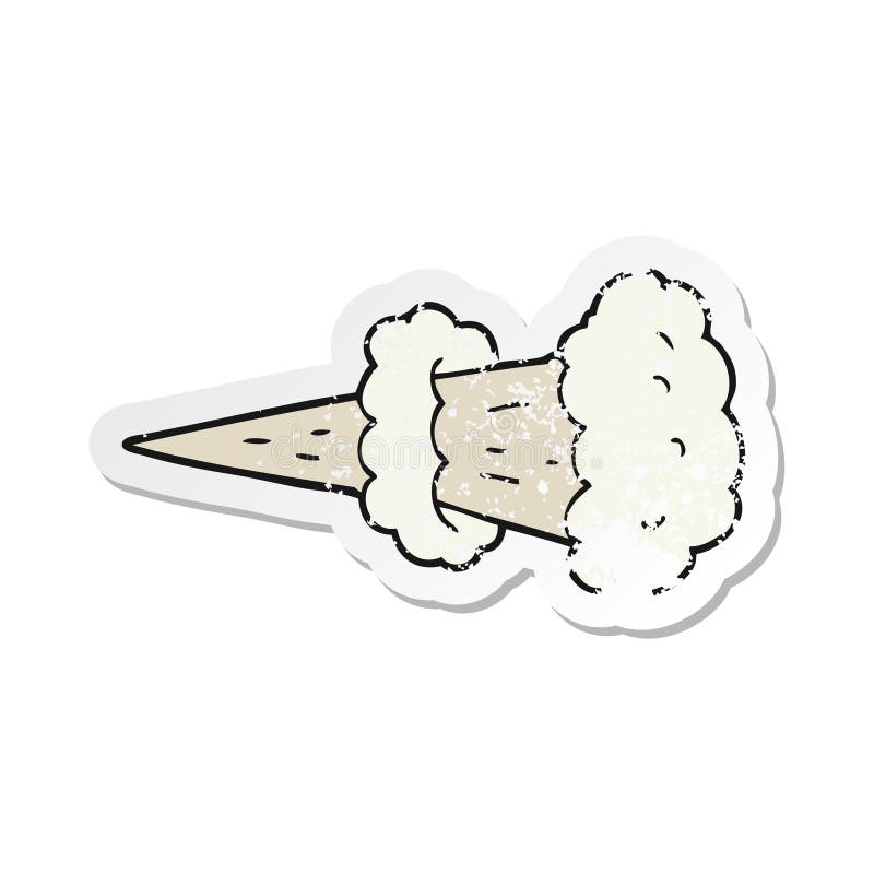 Retro Distressed Sticker of a Cartoon Smoke Blast Stock Vector ...