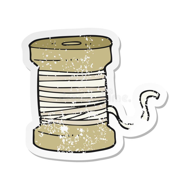 Cartoon thread stock vector. Illustration of hand, retro - 38090233