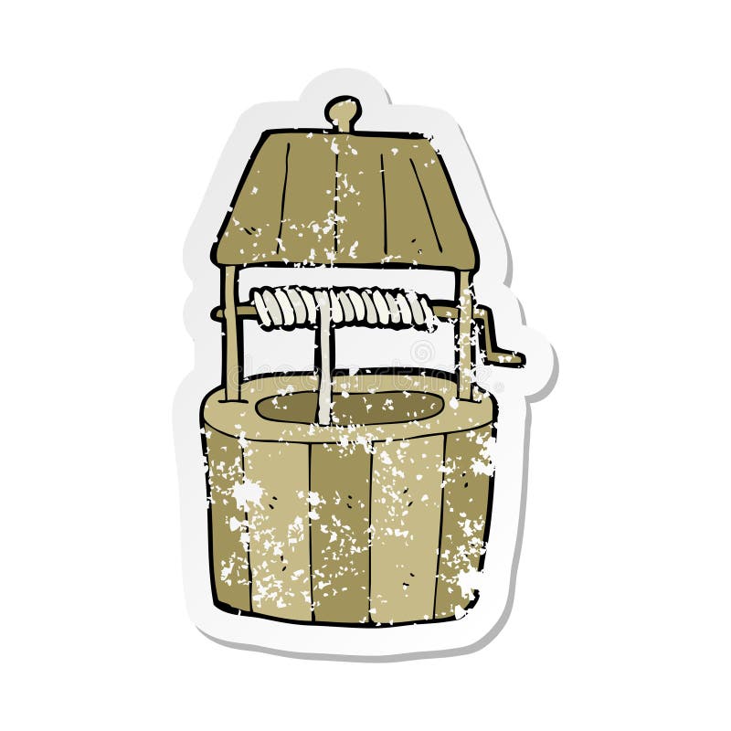 Cartoon wishing well stock illustration. Illustration of silly - 37021858