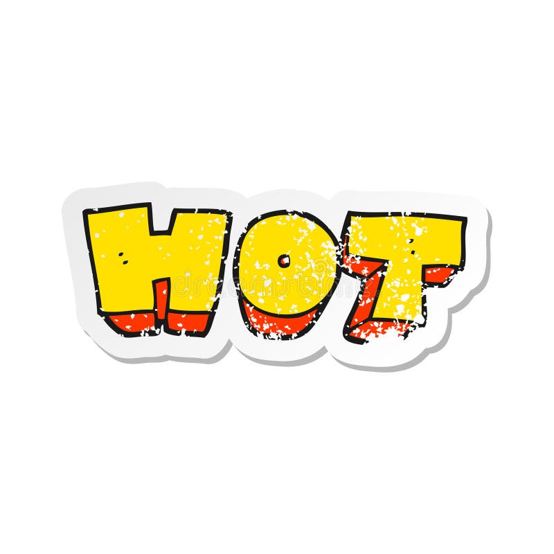 Sticker Hot Word Sign Symbol Text Comic Book Temperature Attractive ...