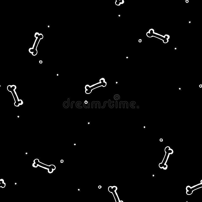 Vector Seamless Pattern of Small Bones and Dots Arranged Randomly .a ...