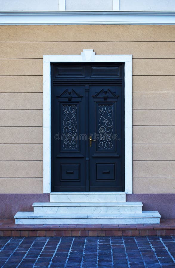 Retro door stock image. Image of bricks, unknown, place - 60717833