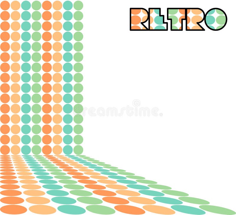 Retro dots stock vector. Illustration of mosaic, movement - 8590950