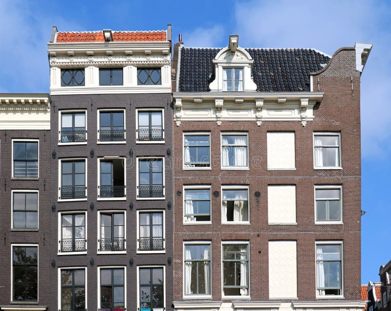 Retro Dutch Building Facade Stock Photo - Image of retro, detail: 142724378