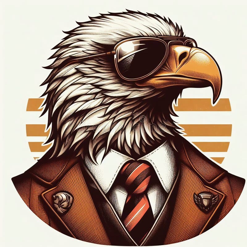Retro eagle art stock illustration. Illustration of nostalgic - 326648172