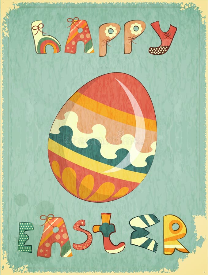 Retro Easter eggs stock vector. Illustration of style, celebrate - 563984