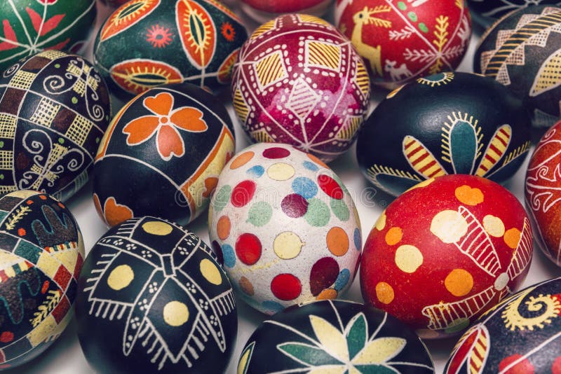 Retro Easter Eggs for Illustration Stock Photo - Image of baby, colored ...