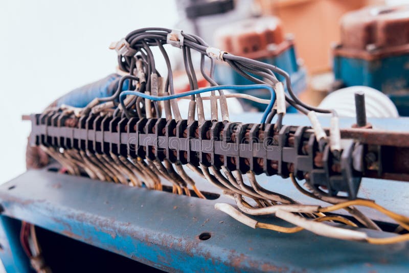 Retro Electrical Equipment. Electricity Cable and Electrical ...