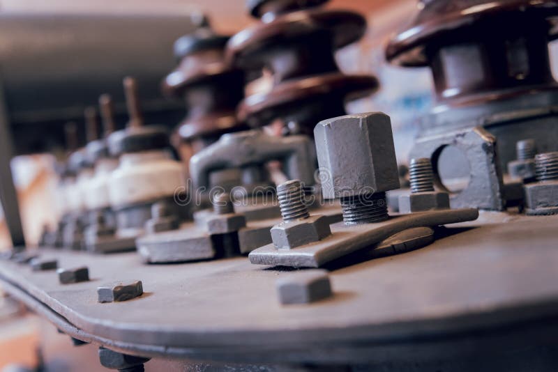 Retro Electrical Equipment. Electricity Cable and Electrical ...