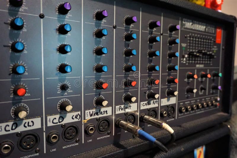 Retro Electronic Sound System Stock Photo - Image of dials, backdrop ...