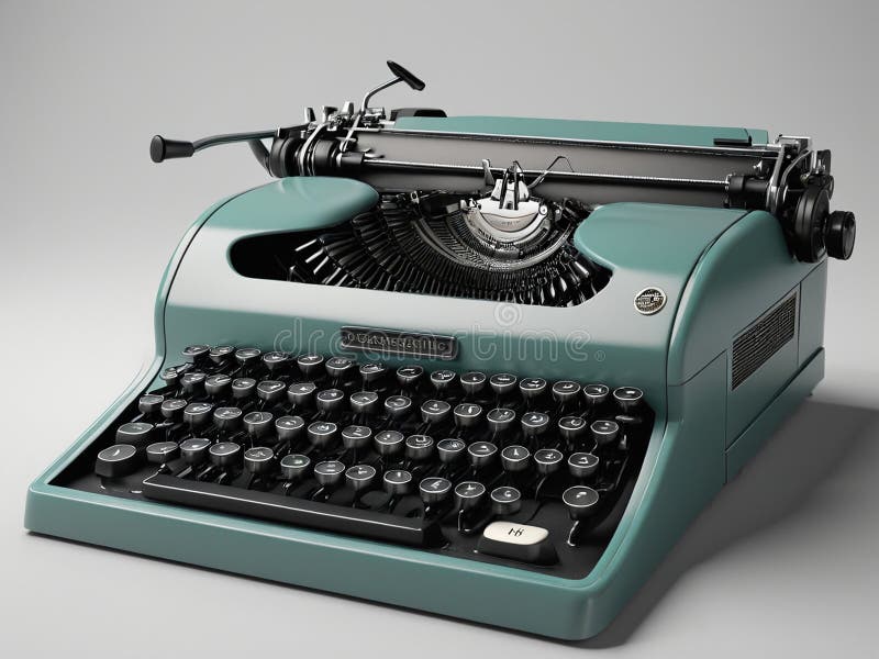 Retro Electronic Typewriter Device 3D -generated by Ai Stock ...