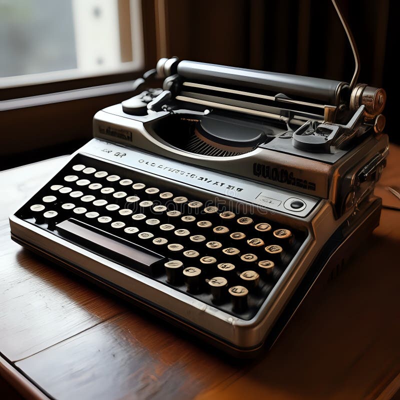 Retro Electronic Typewriter Device, Steampunk - Generated by Ai Stock ...
