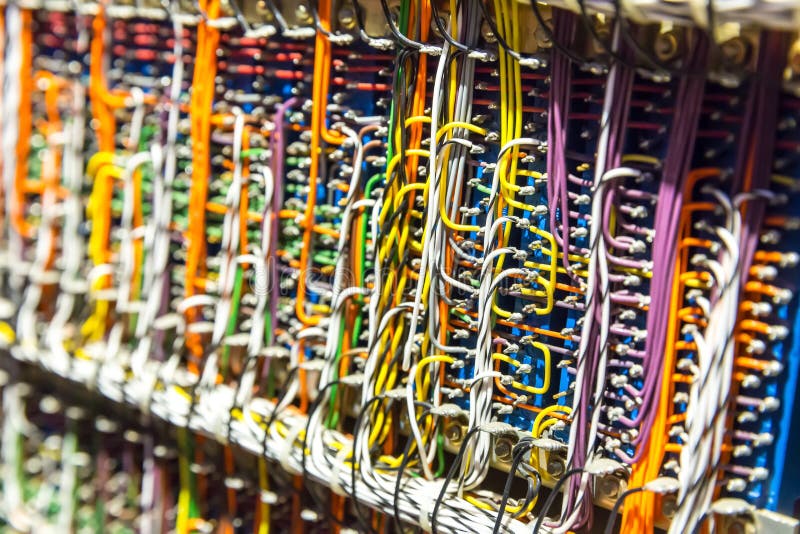 Retro Electronic Wires and Cables Stock Photo - Image of board, plug ...