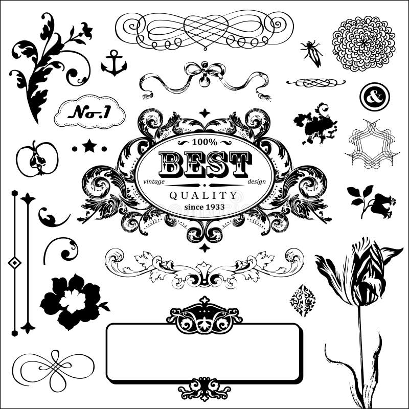 Retro elements stock vector. Illustration of fruit, isolated - 29509802