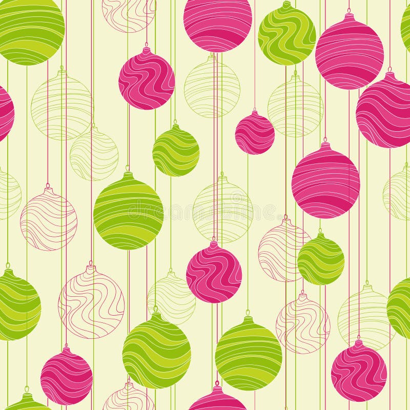 Retro Elements for Design Christmas Balls Seamless Stock Vector ...