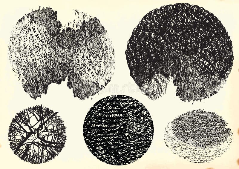 Retro Elements - Hand Drawn Vector Pack Stock Vector - Illustration of ...