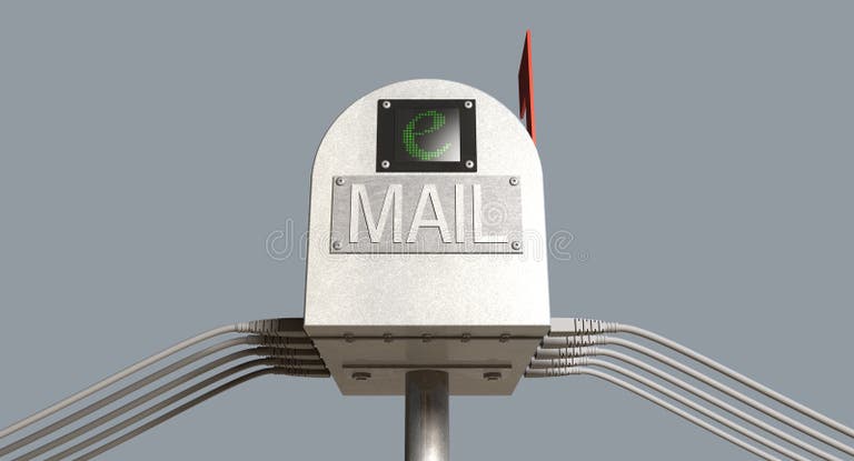 Retro Email Postbox stock illustration. Illustration of messages - 25044277