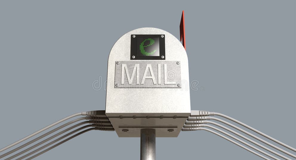 Retro Email Postbox stock illustration. Illustration of messages - 25044277