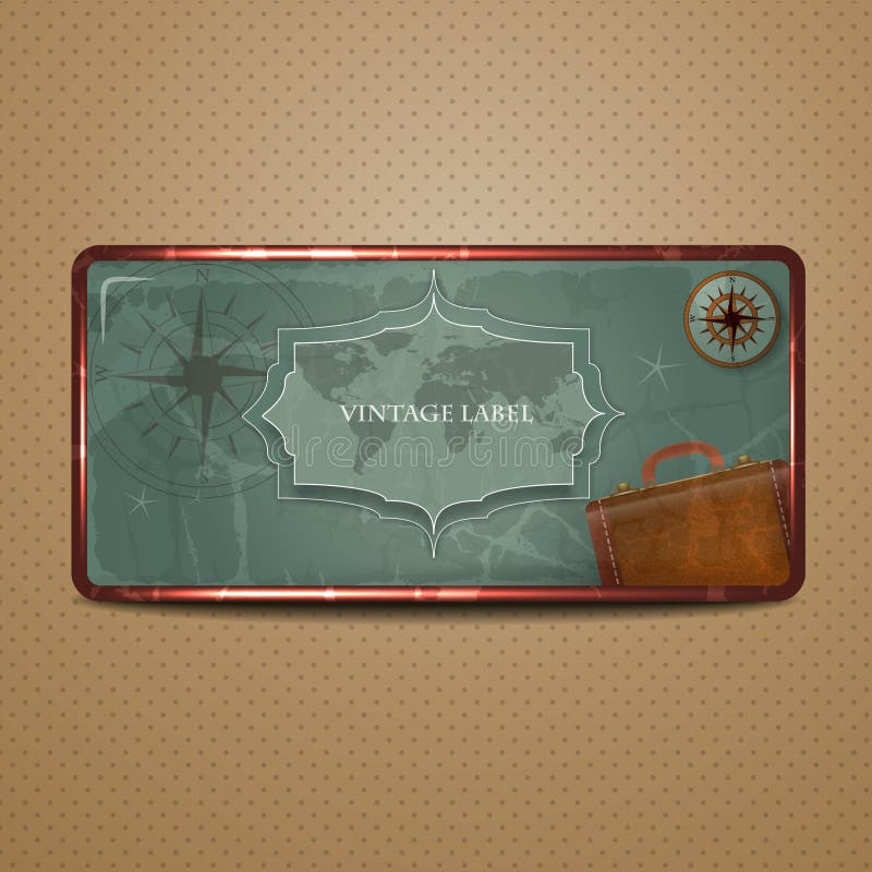 Retro Emblem / Label Design with Travel Elements. Vector EPS 10 Stock ...