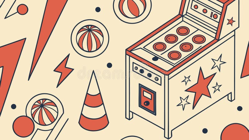 Retro Entertainment Pattern with Vintage Objects, 80s Arcade Theme ...