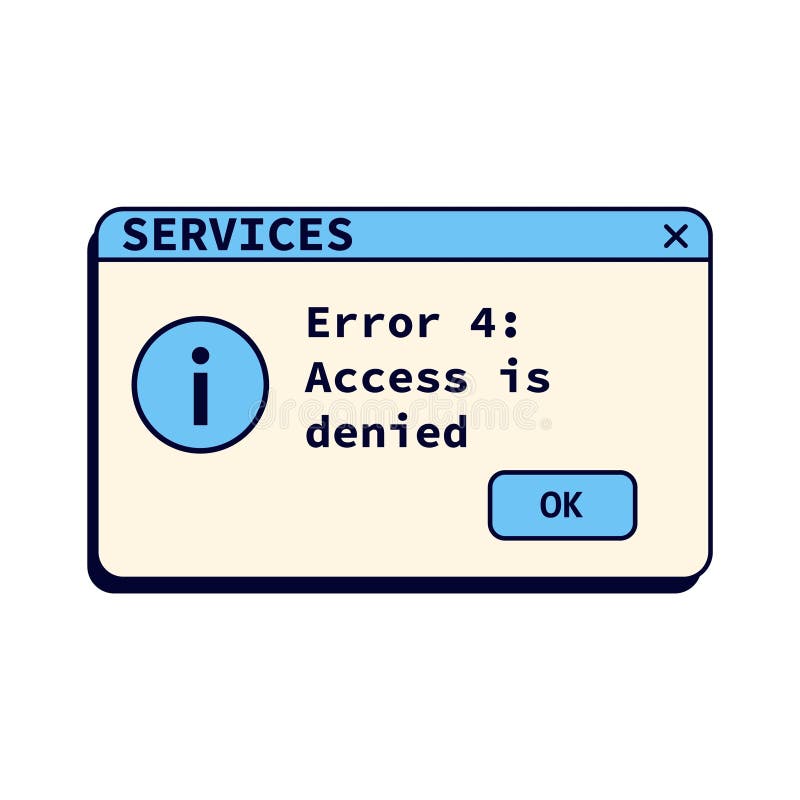 Retro Error Message on Screen. Crash Window in Blue Colors Stock ...