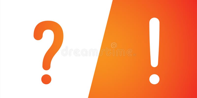 Retro Exclamation and Question Mark Over Yellow Stock Vector ...