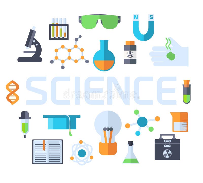 Retro Experiments in a Science Chemistry Laboratory Icon Concept ...