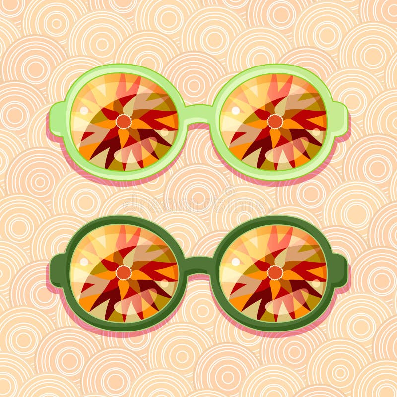 Retro eyeglasses stock vector. Illustration of orange - 25461957