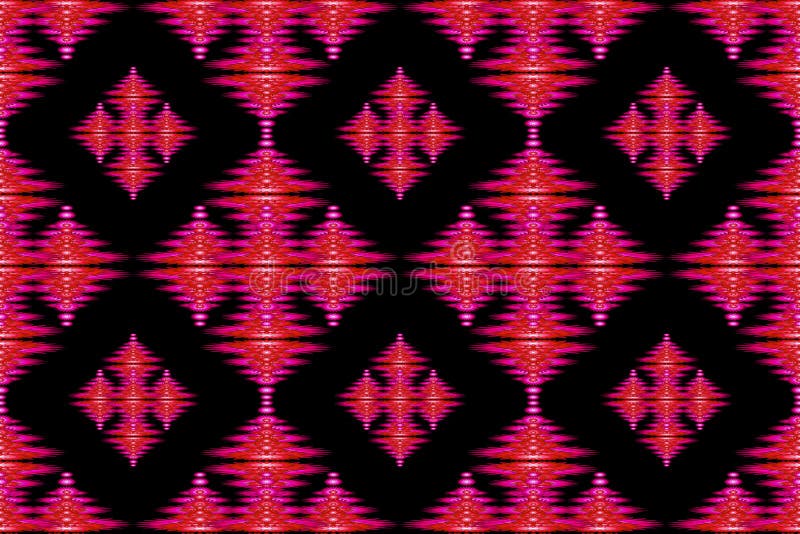 Retro Fabric Pattern, Seamless Geometric Ethnic Fabric Pattern, Magenta ...