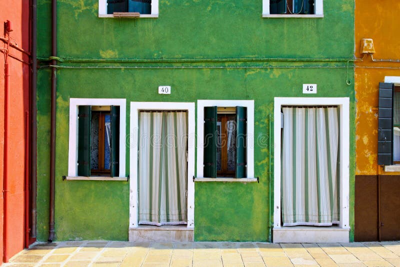 Retro facade stock photo. Image of drapes, home, seaside - 13907486