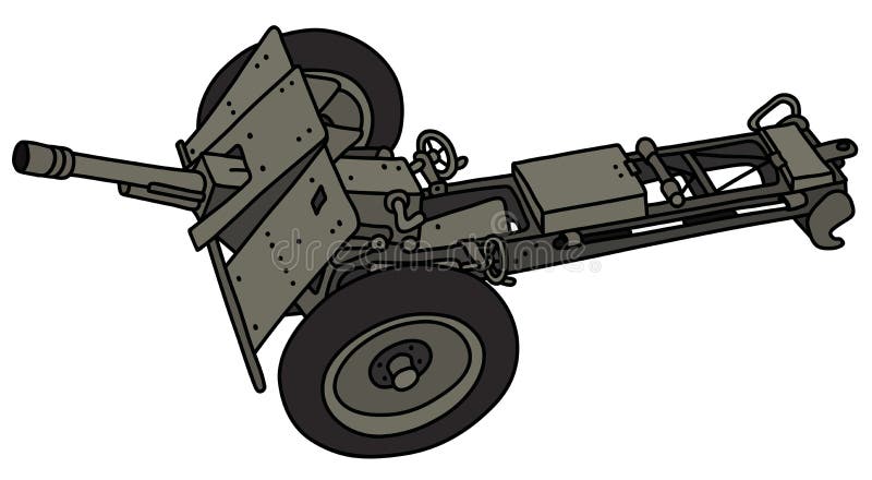 Cannon Howitzer Field Arttillery Vector 02 Stock Vector - Illustration ...
